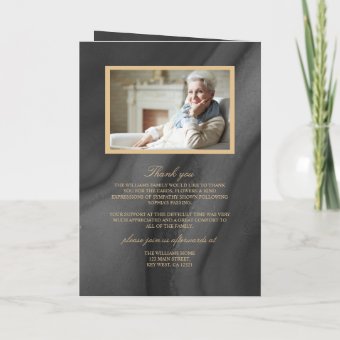 Funeral Black & Gold Calligraphy |Memorial Program | Zazzle