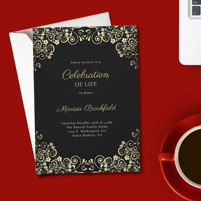 Funeral Celebration of Life Memorial Service Invitation | Zazzle