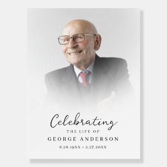 Funeral Celebration of Life Memorial Sign | Zazzle