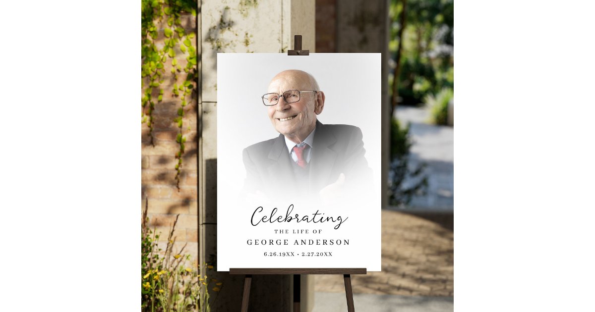 Funeral Celebration of Life Memorial Sign | Zazzle