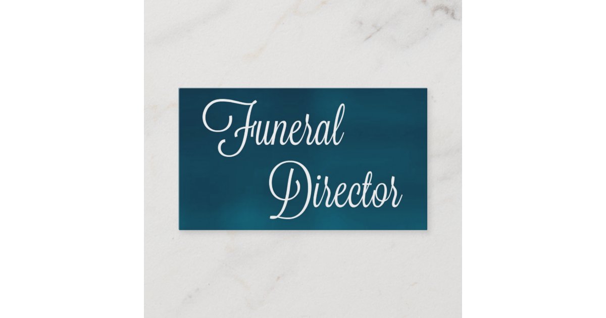 Funeral Director Brushed Business Card | Zazzle