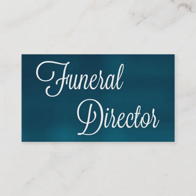 Funeral Director Brushed Business Card | Zazzle