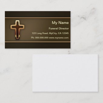 Funeral Director Business Card | Zazzle