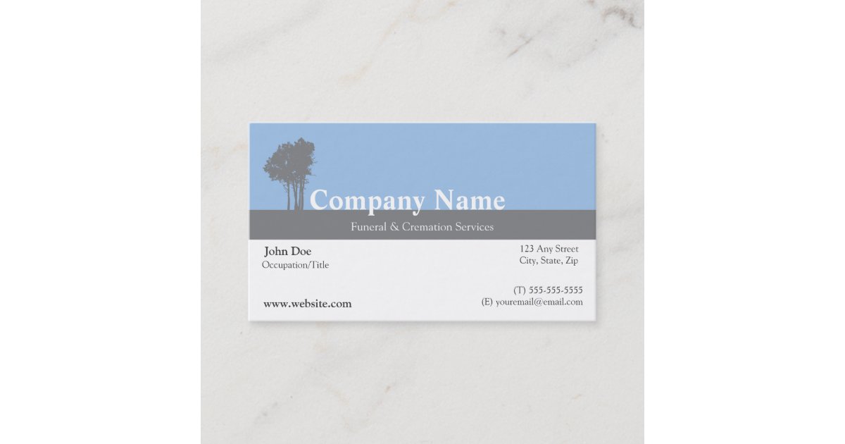 Funeral Director Business Card | Zazzle