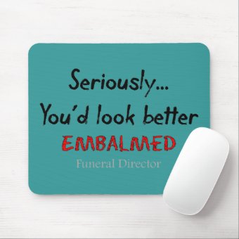 Funeral Director/Mortician Funny Hearse Design Mouse Pad | Zazzle