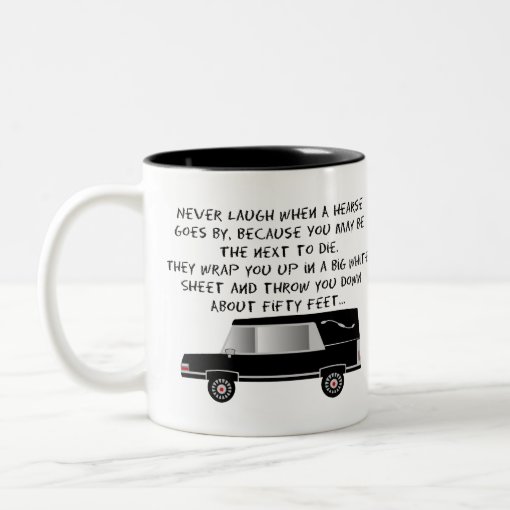Funeral Director/Mortician Funny Hearse Design Two-Tone Coffee Mug | Zazzle