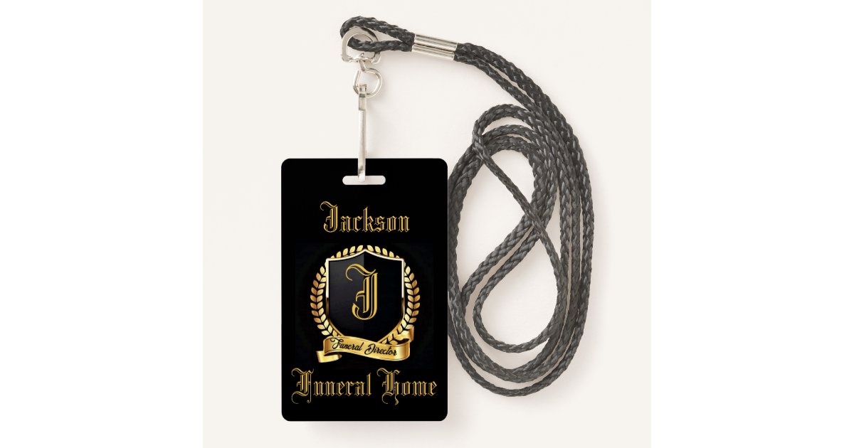 Funeral Director Name Tag Badge | Zazzle