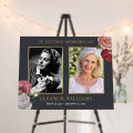 Funeral Floral 2 Photo Celebration Of Life Sign | Zazzle