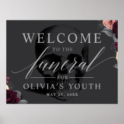 Funeral for my Youth Party Welcome Sign | Zazzle