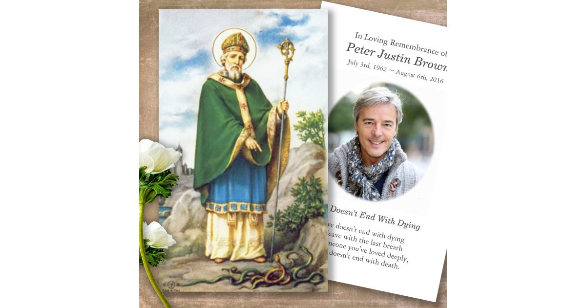 Funeral Glorious St Patrick Prayer Sympathy Cards | Zazzle