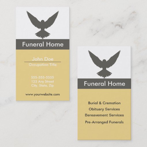 Funeral Home Business Card | Zazzle