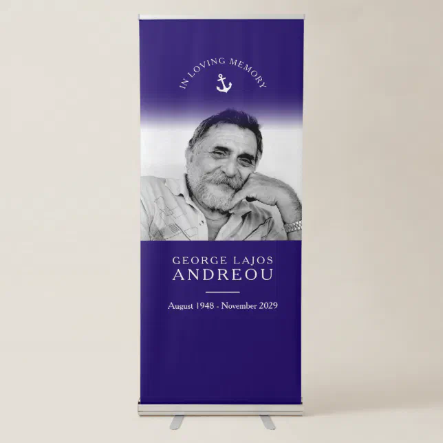 Funeral in loving memory photo banner | Zazzle