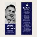 Funeral let me go white dove poem photo bookmark | Zazzle