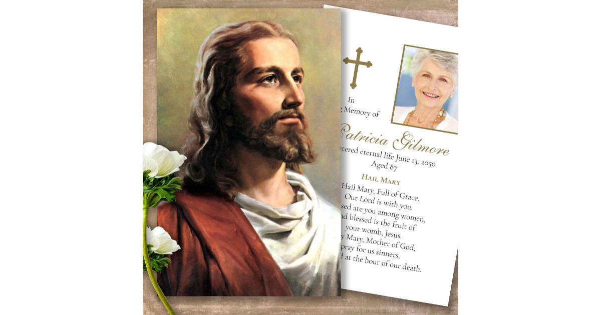 Funeral Loss Jesus Christ Prayer Sympathy Cards | Zazzle