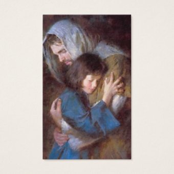 Funeral Loss Jesus Hugs Prayer Sympathy Cards | Zazzle