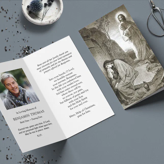 Funeral Loss Jesus & Mary Prayer Sympathy Cards | Zazzle