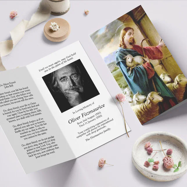 Funeral Loss Jesus Memorial Prayer Sympathy Cards | Zazzle