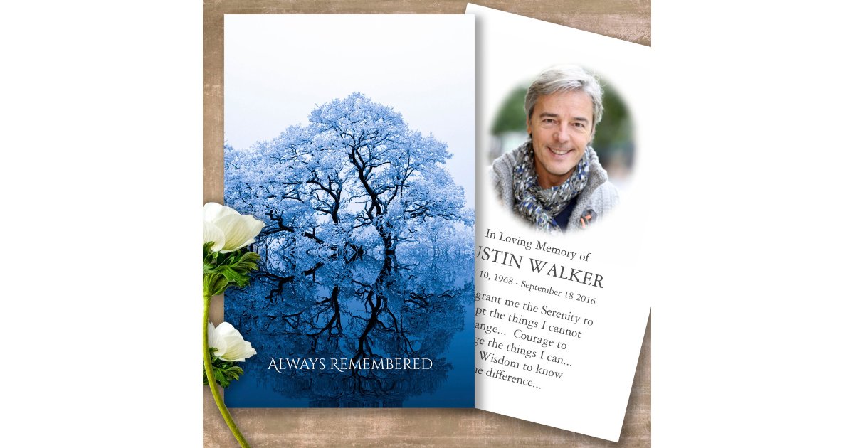 Funeral Loss Reflection Prayer Sympathy Cards | Zazzle