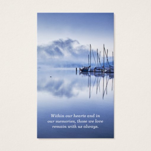 Funeral Loss Serene Waters Prayer Sympathy Cards | Zazzle
