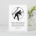Funeral Memorial Black And White Baseball Pitcher Thank You Card | Zazzle