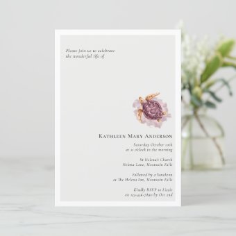 Funeral Memorial Celebration of Life Invitation | Zazzle