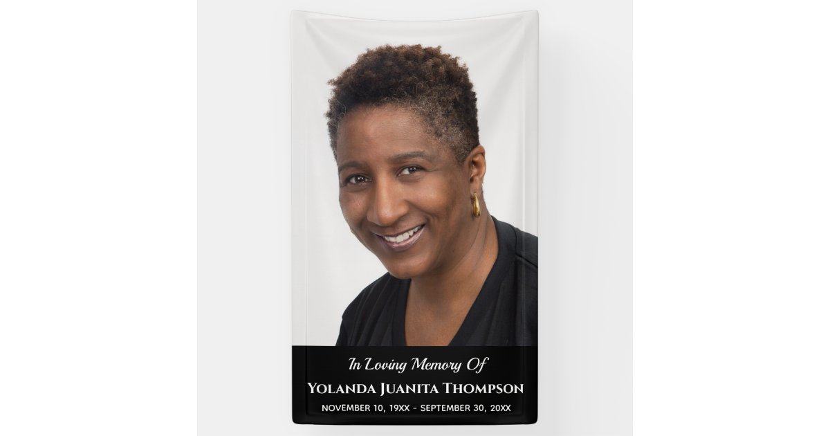 Funeral Memorial Custom Photo Bereavement Sympathy Banner | Zazzle