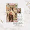 Funeral Memorial Holy Card St. Therese Roses | Zazzle