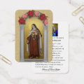 Funeral Memorial Holy Card St. Therese Roses | Zazzle