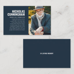 Funeral Memorial In Loving Memory Photo Card | Zazzle