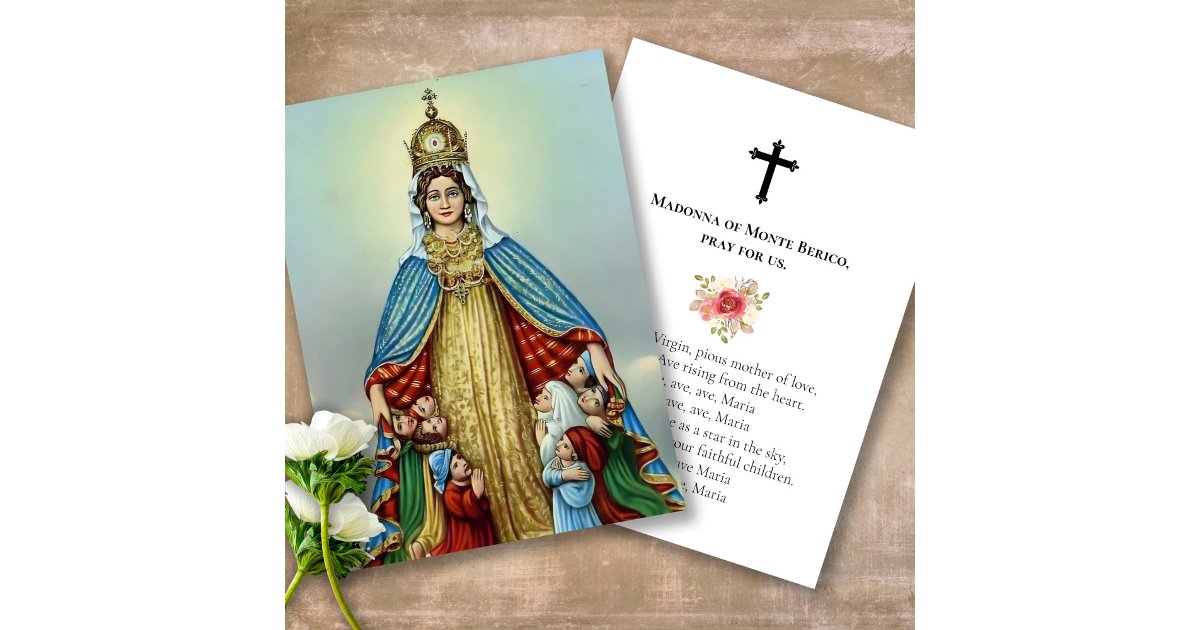 Funeral Memorial Madonna Prayer Sympathy Cards | Zazzle
