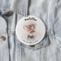 Funeral/Memorial Modern Custom Text Photo Tribute Button | Zazzle