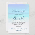 Funeral Memorial Ocean Sea Scene Invitation | Zazzle