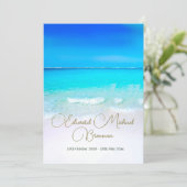 Funeral Memorial Ocean Sea Scene Photo Invitation | Zazzle