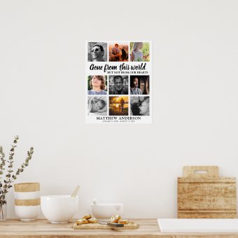 Funeral | Memorial Photo Collage Poster | Zazzle