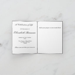 Funeral Memorial Service Monogram Photo Invitation | Zazzle