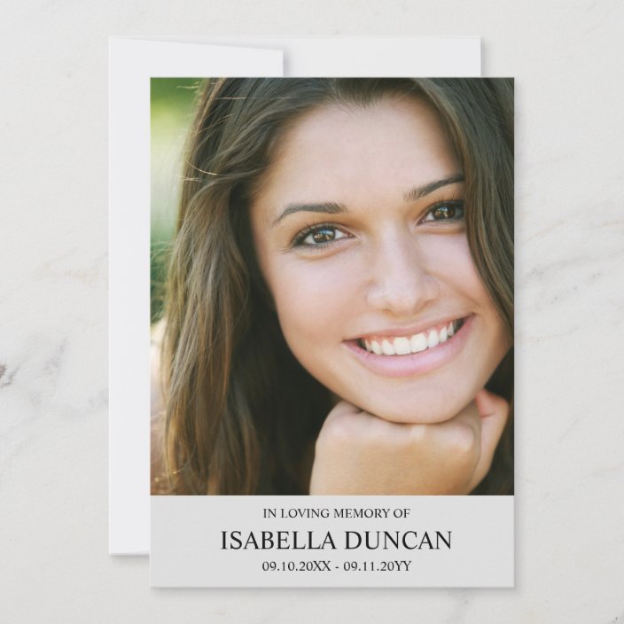 Funeral Memorial | Silver | In loving memory Photo | Zazzle.com