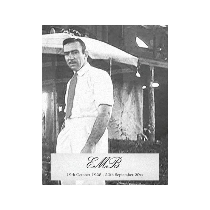 Funeral Memorial Simple Photo Canvas Print | Zazzle.com