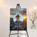 Funeral Ocean Sunset Photo In Loving Memory Foam Board | Zazzle