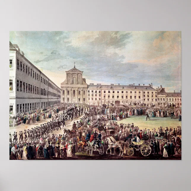 Funeral of Ludwig van Beethoven in Vienna Poster | Zazzle