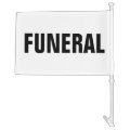 Funeral Procession | Hearse Black White Car Flag | Zazzle