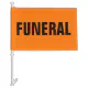 Funeral Procession | Hearse Orange Car Flag | Zazzle