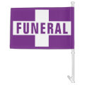 Funeral Procession | Hearse Purple Cross Car Flag | Zazzle