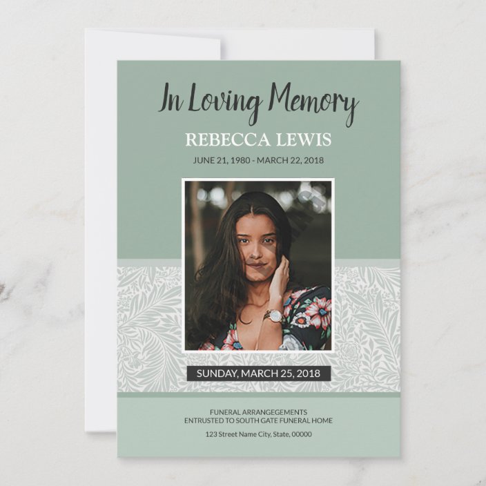 Funeral Program Card | Zazzle.com