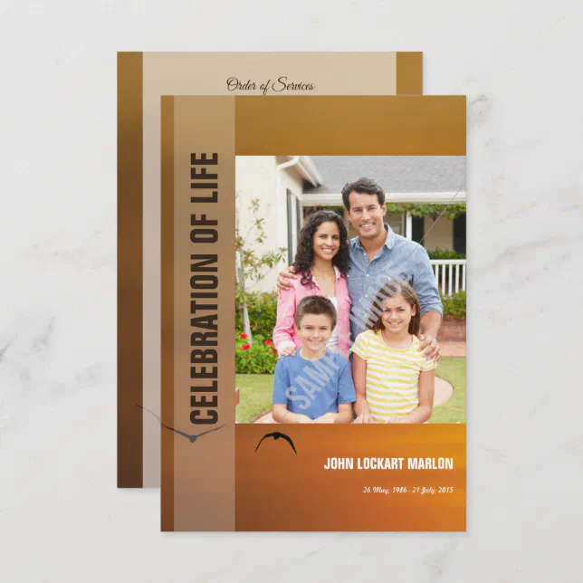 Funeral Program Card | Zazzle