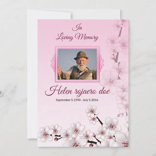 Funeral Program Card Template | Zazzle
