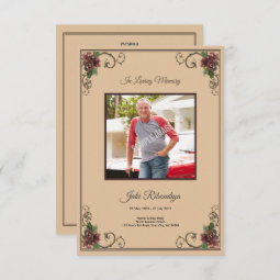 Funeral Program Card Template | Zazzle