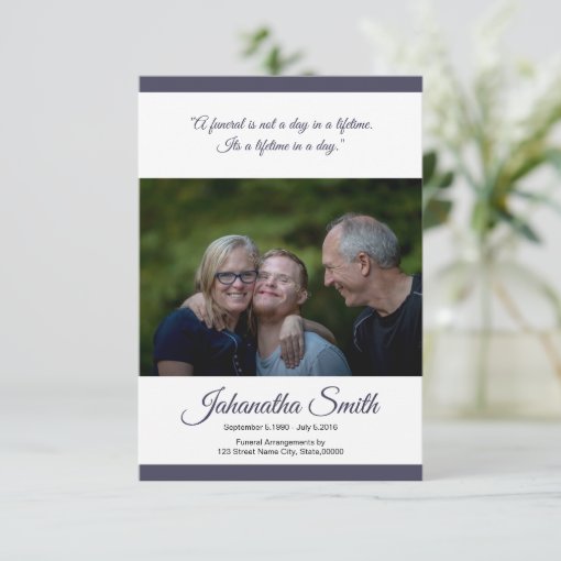 Funeral Program Card Template | Zazzle