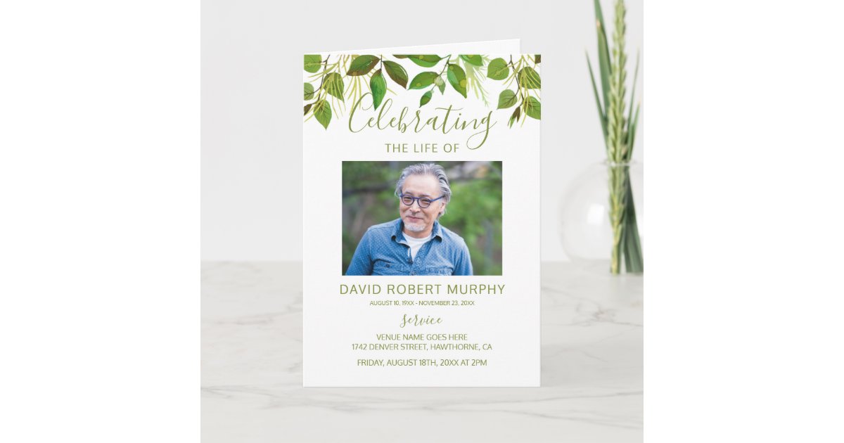 Funeral Program | Modern Order of Service | Zazzle