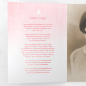 Funeral program order of service pink rose | Zazzle