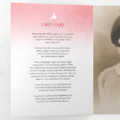 Funeral program order of service red rose | Zazzle